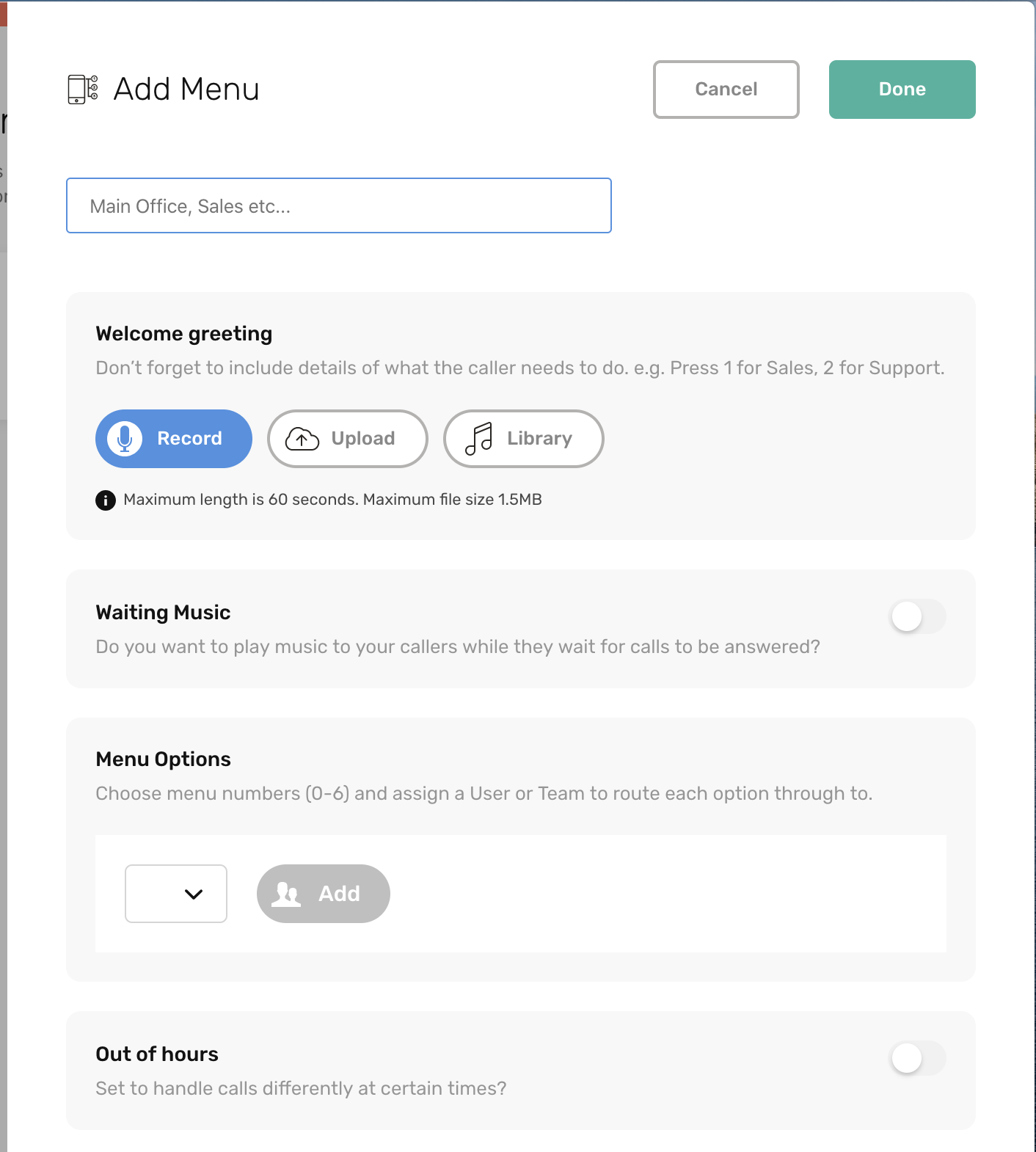 CircleLoop - How to Create and Setup a Menu / IVR